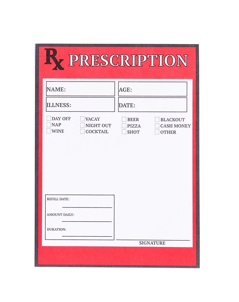 Modern & Unique Printed Spirit Halloween Rx Prescription Notepad ...